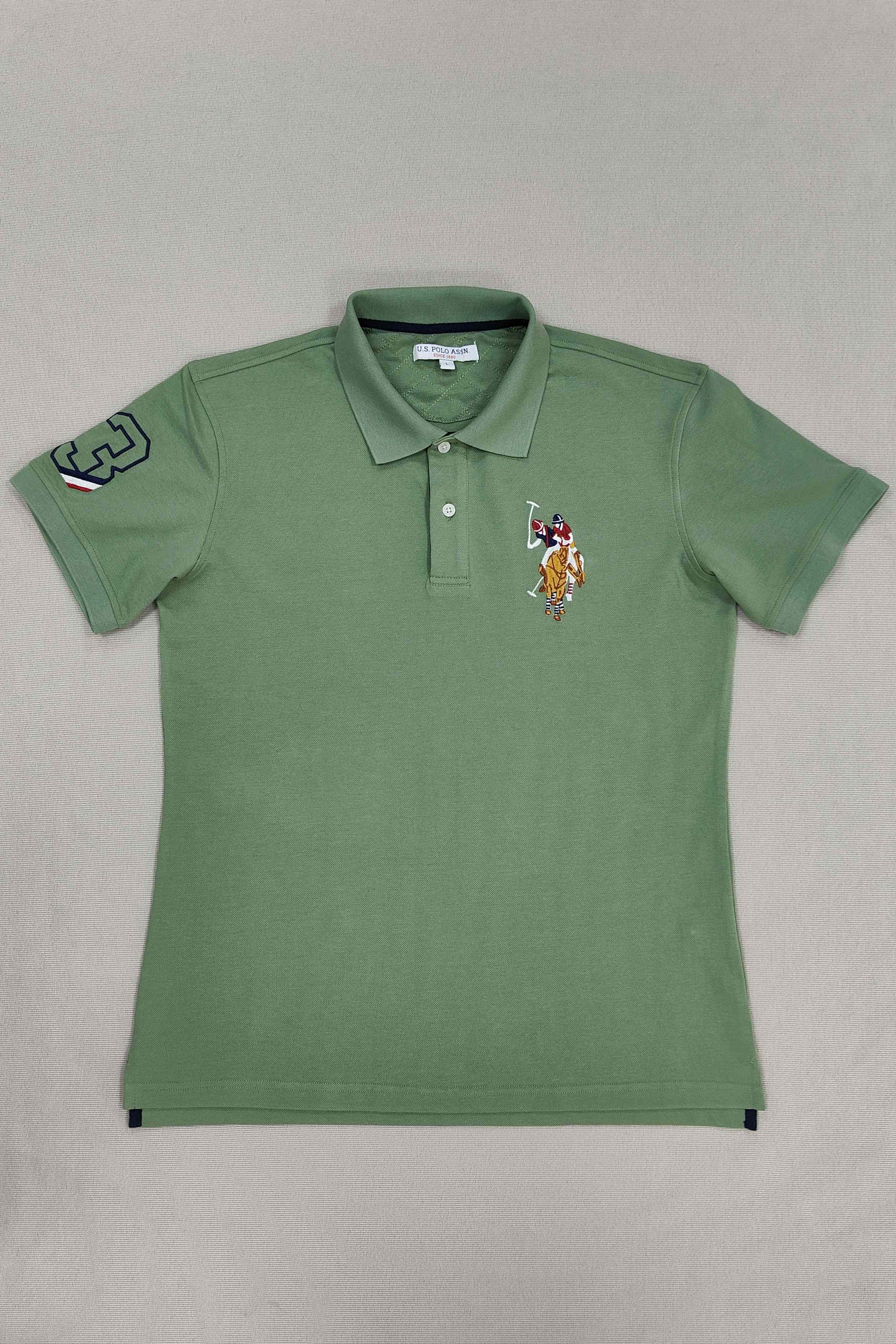 Green Embroidery Solid Polo Shirt – Huangshi Layo Garment Co.,Ltd ...