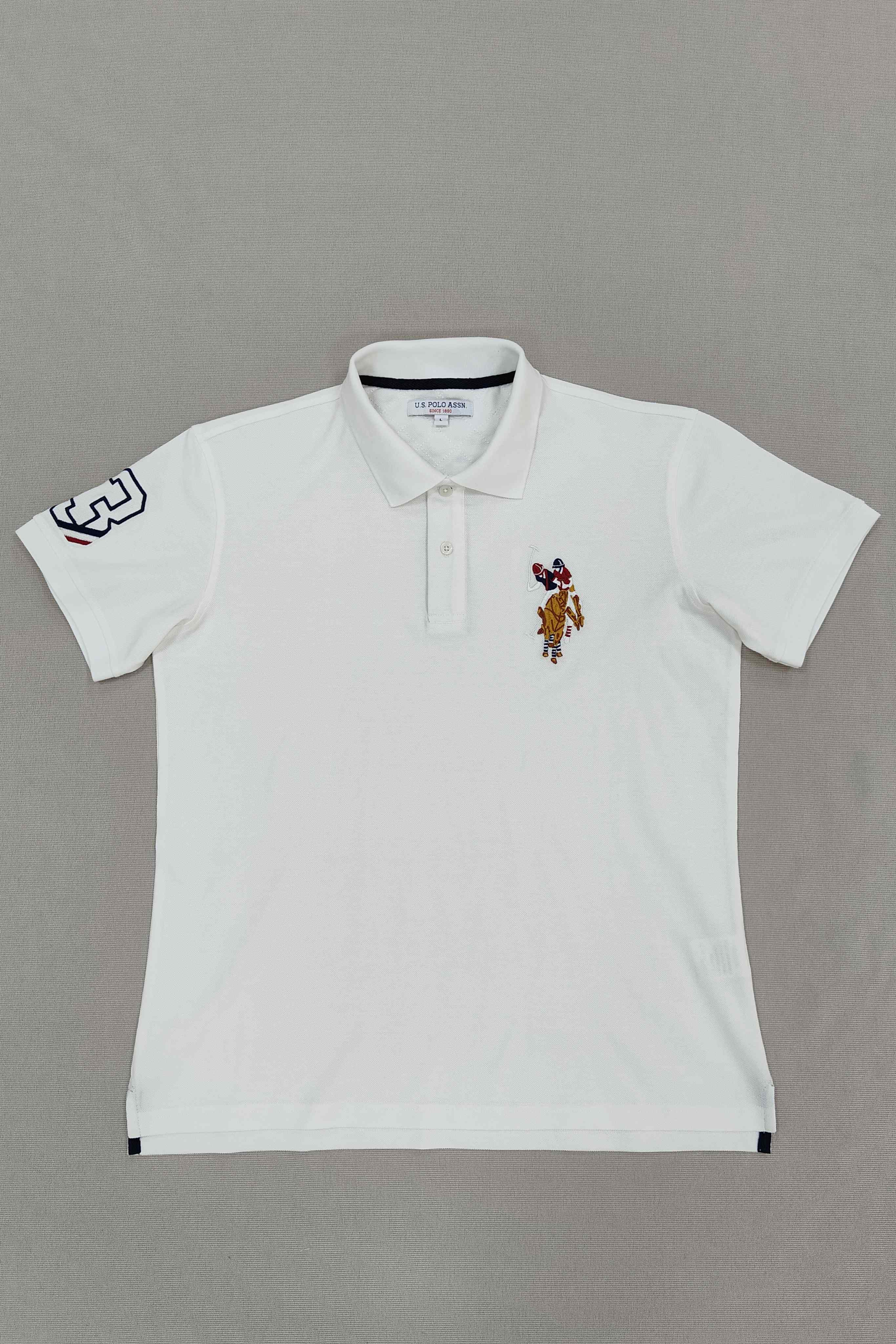White Embroidery Solid Polo Shirt – Huangshi Layo Garment Co.,Ltd ...